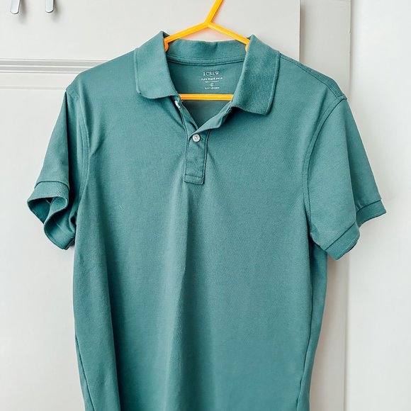 J. Crew | Shirts | J Crew Pique Untucked Polo Pine Green | Poshmark
